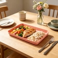 15 x 10.4 Inch Food Grade Plastic Serving Tray, Reusable Party Platter ...