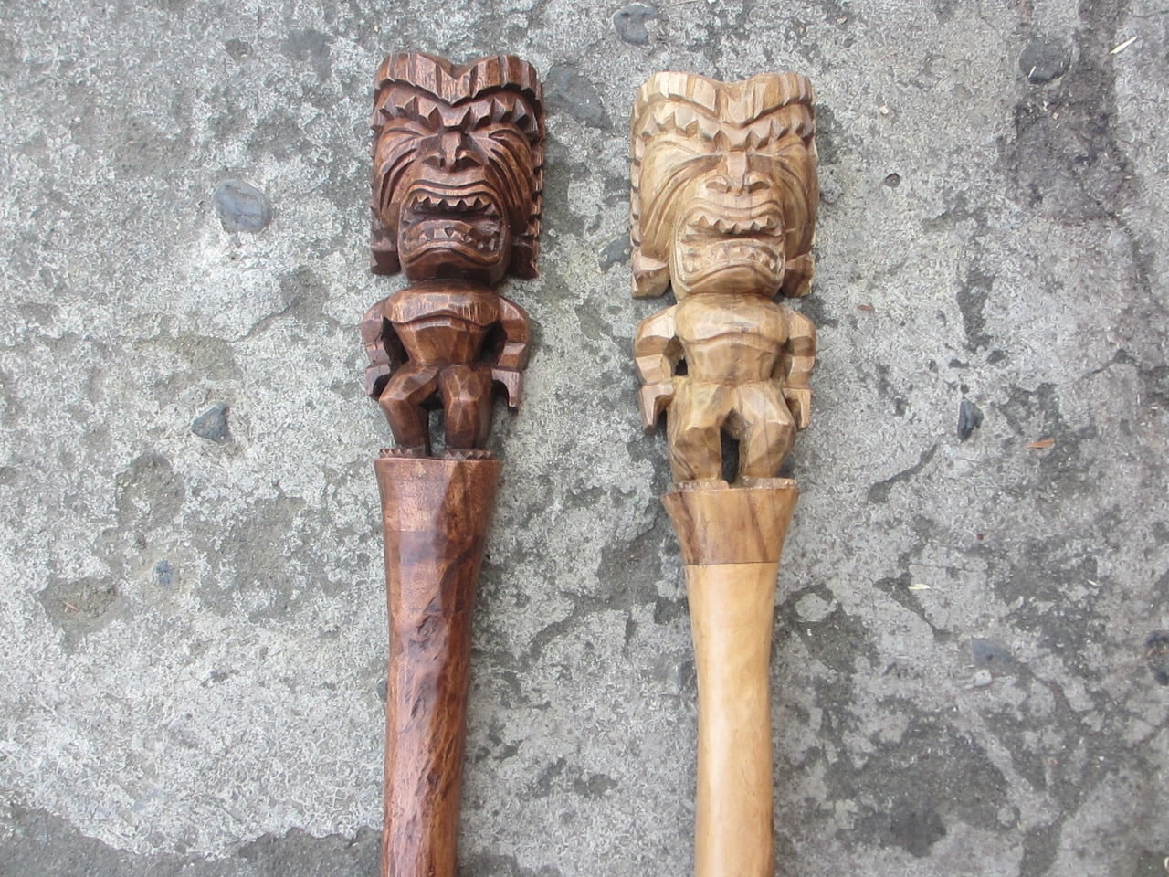 Ku Hawaiian Stick God - 50" Stained Acacia Hawaii Heritage - Walmart.com