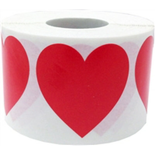 Red Heart Stickers, 1.5 Inches in Size, 500 Labels on a Roll - Walmart.com