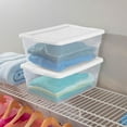 Sterilite 16 Quart Stacking Storage Container Box Bins with Lid, Clear ...