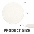 Round Woven Cotton Rope Table Place Mats Beige Line Set of 6 - Walmart.com