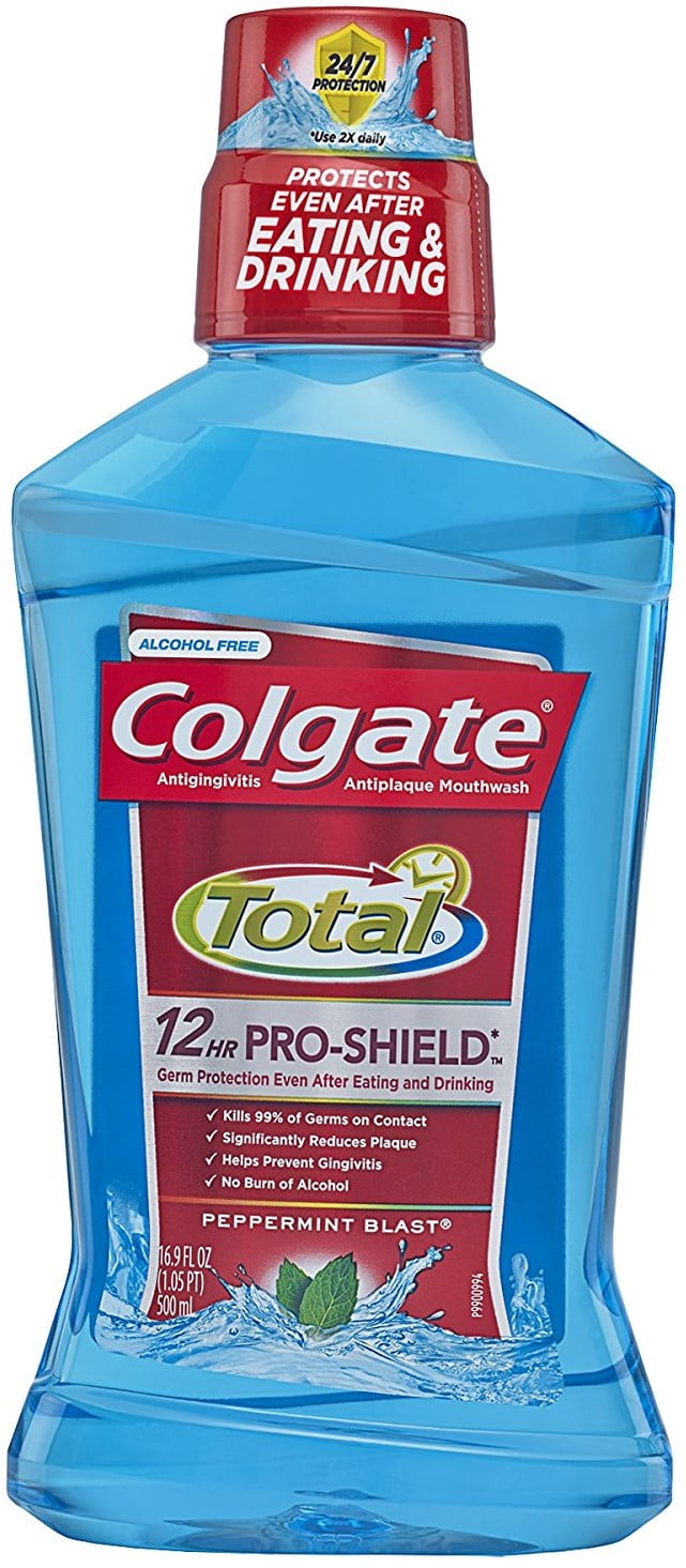 Colgate Advanced Pro-Shield Mouthwash, Peppermint Blast 500 ml (Pack of ...