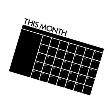 Monthly Plan Calendar Chalkboard Wall Sticker MEMO Blackboard Vinyl ...