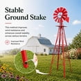 8FT Windmill for Yard Garden Decoration with Weather Vanes，Heavy Duty ...