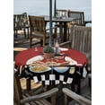 Black Rustic Chefs Round Outdoor Tablecloth with Umbrella Hole Cooking ...