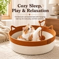 2026 Foldable Cat Basket Bed – Handwoven with Hanging Ball, Scratchable ...