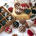 12Pcs 6cm Velvet Christmas Ball Ornaments Shatterproof Christma Hanging ...