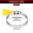 24 Pack Stainless Steel Key Hose Clamps, 32-44mm (1-1/4" to 1-3/4 ...