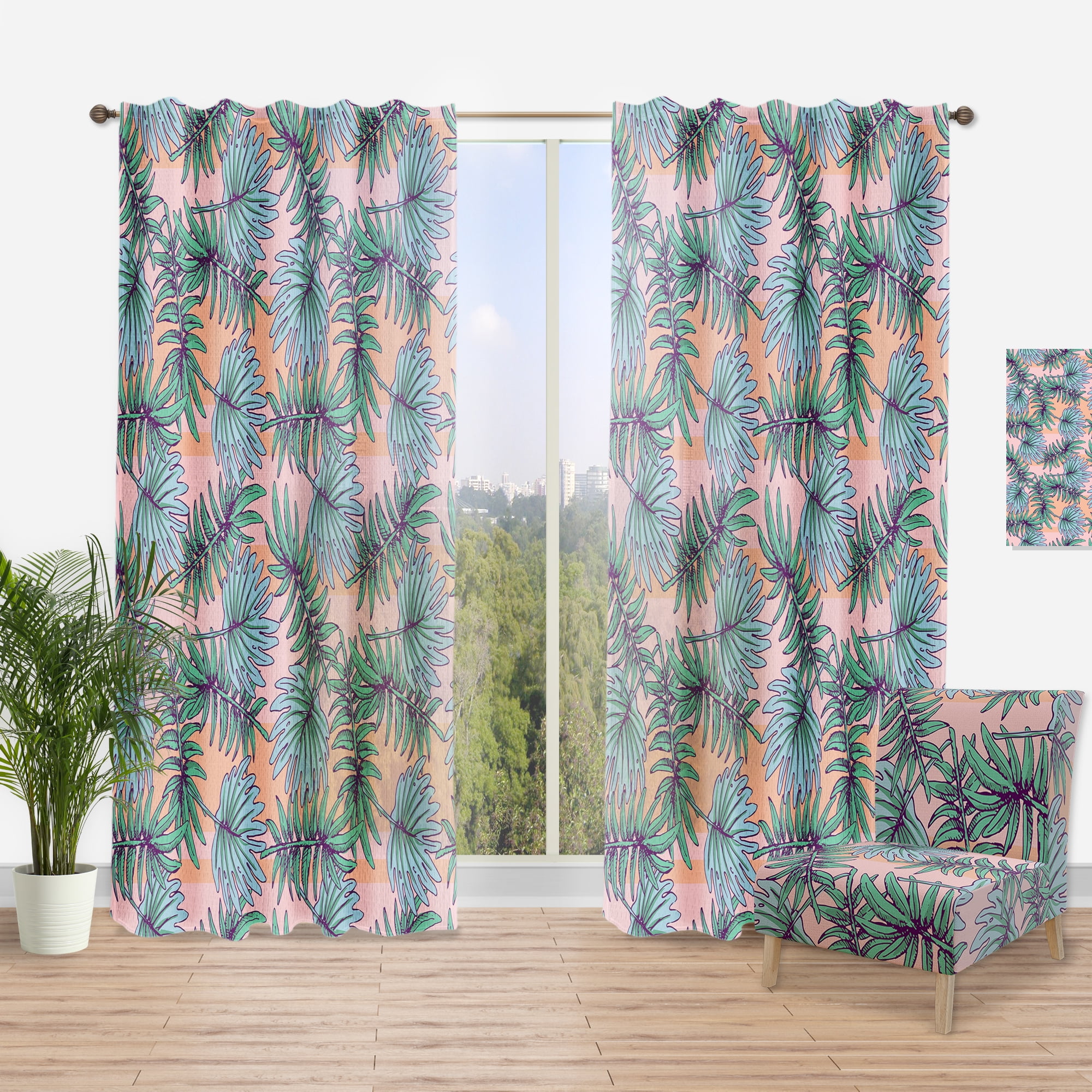 Designart 'Tropical Plants With Summer Colorful HawaIIan Pattern ...