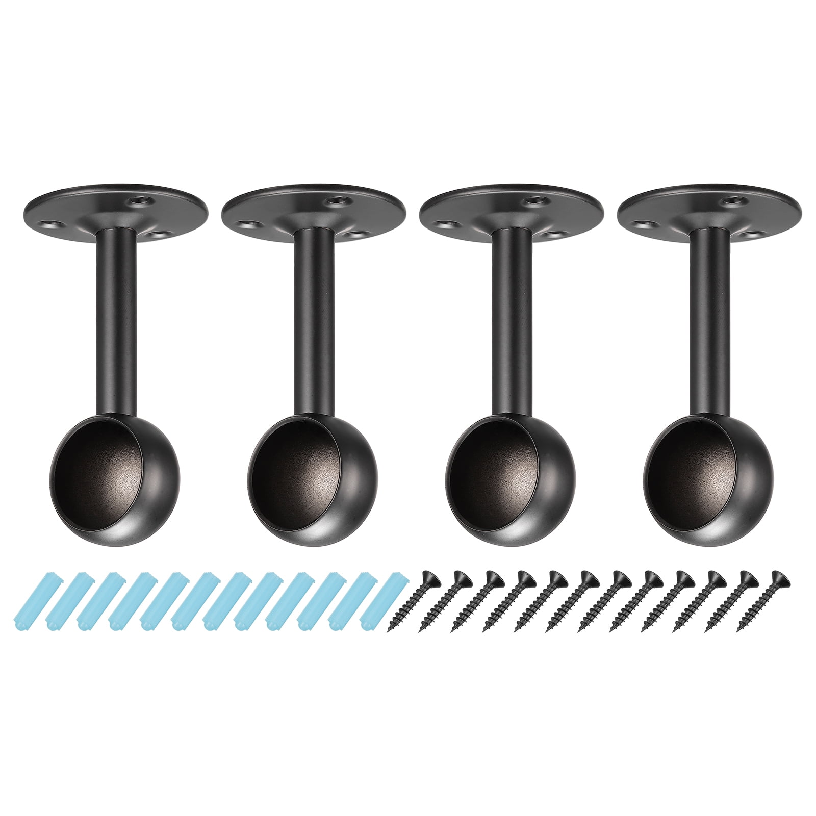 Uxcell Rod Ceiling Mount Brackets with Screws, 1'' Stainless Steel ...