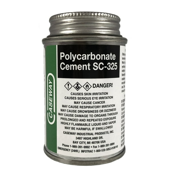 SC-325 Polycarbonate Solvent Cement - 1/4 pint (4 fl oz) - Walmart.com