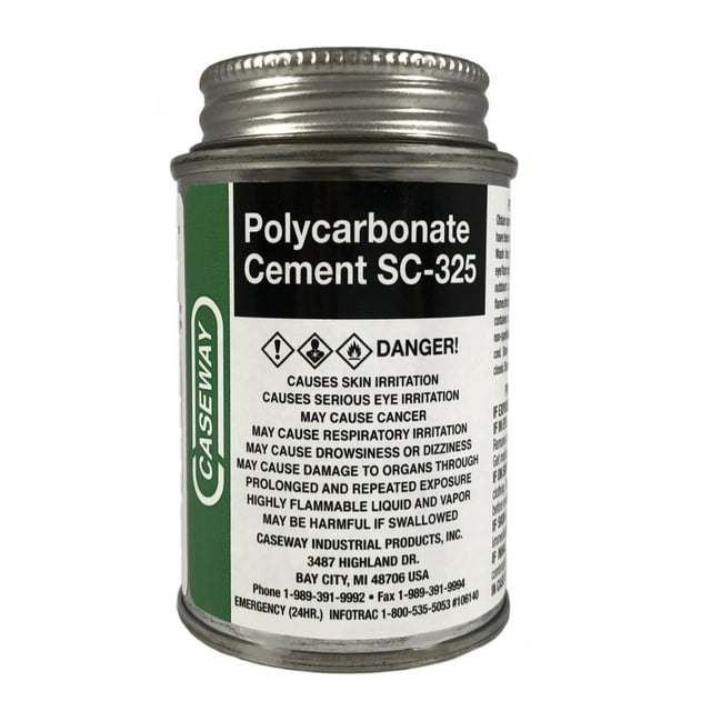 SC-325 Polycarbonate Solvent Cement - 1/4 pint (4 fl oz) - Walmart.com