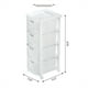 Rimax All-purpose Plastic Resin 4-Drawer Rolling Storage Cart, White ...