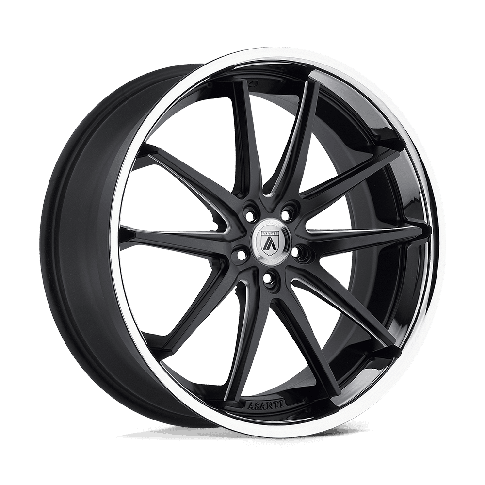 ASANTI BLACK ABL-5 ALTAIR 20X10 5X114.3 45ET 74.1CB MATTE BLACK MILLED SS LIP WHEEL - Walmart.com