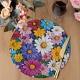 Colorful Spring Floral Round 15 Inch Placemats Set of 2, Modern Oil ...