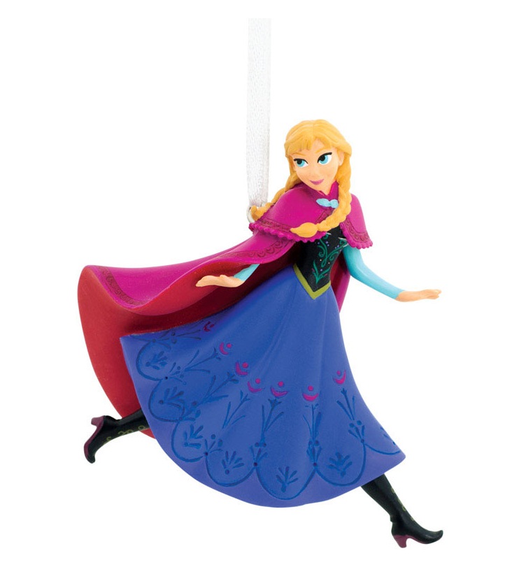 Hallmark 2HCM1010 Frozen Anna Running Christmas Ornament, Resin ...