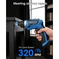 Electric Cordless Screwdriver 47-in-1 Drill Driver Rotatable Dual ...