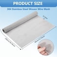 1 Sheet 304 Stainless Steel Woven Wire Mesh Window Screen Mesh Fine ...