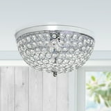 Free Shipping! Elegant Designs Elipse Crystal 2 Pack 13 Inch Chrome Ceiling Flush Mount Light ...