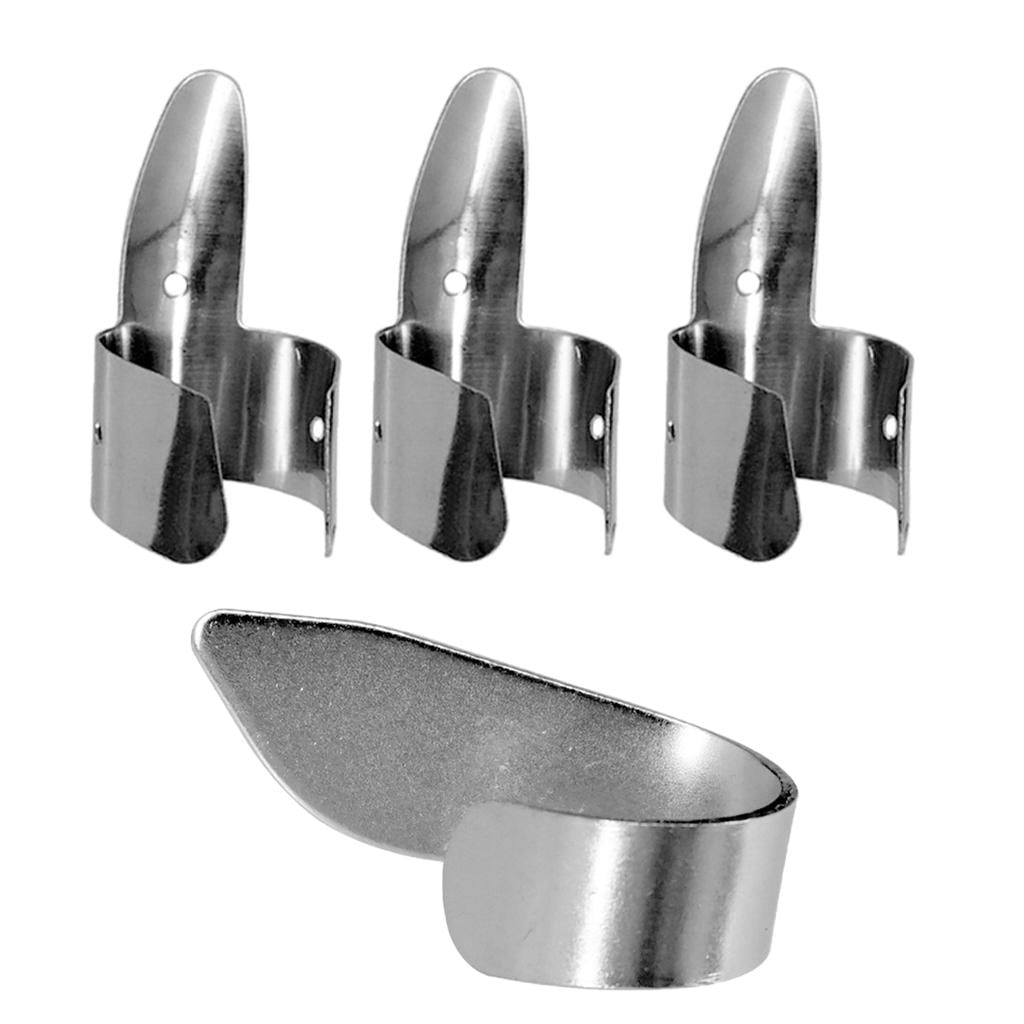 4 Pieces Metal Finger Picks for Guitar Plectrum for Stringed - Walmart.com