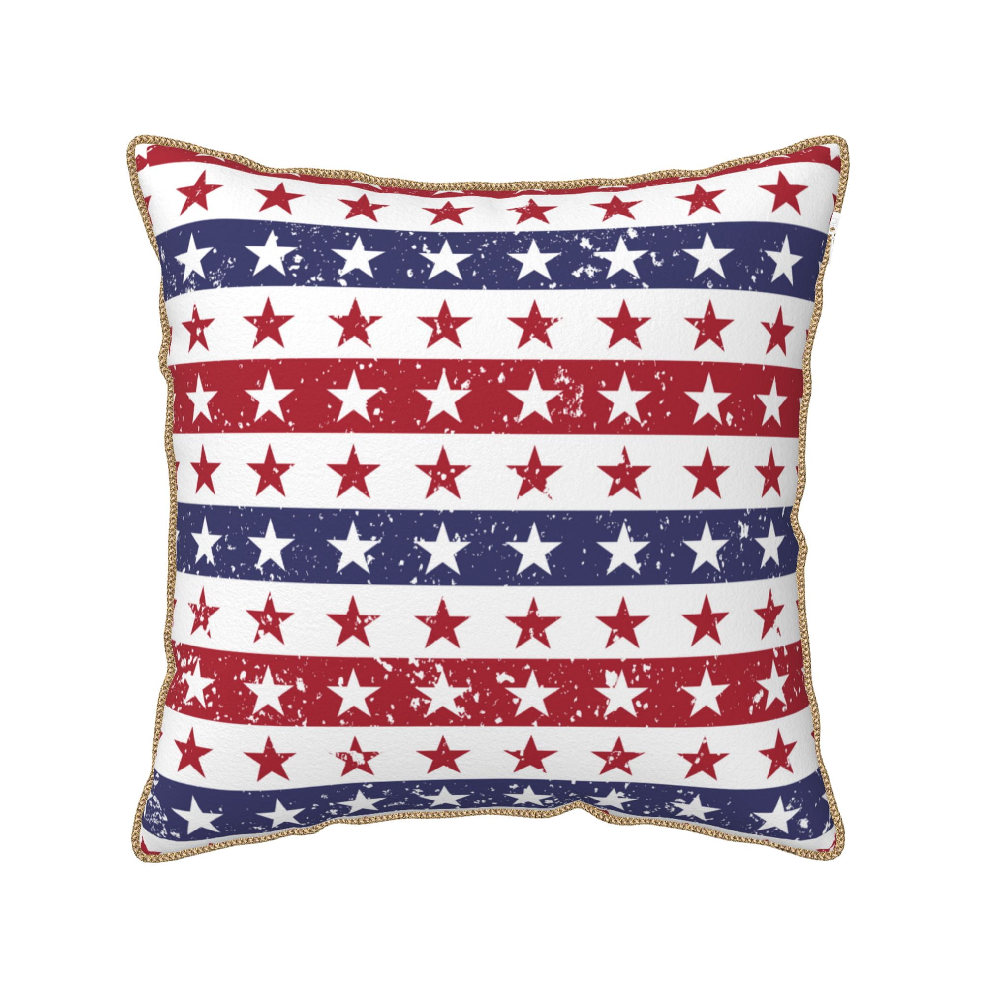 ZNDUO Patriotic Red White Stars Usa Flag Throw Pillows, Throw Pillows ...