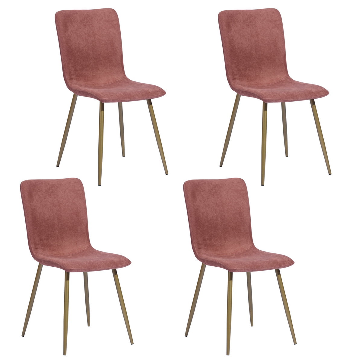 HOMY CASA Set of 4 Upholstered Dining Side Chairs for Home Furniture ...