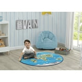 Delta Children Kids World Map Round Area Rug, 39-Inch, Blue - Walmart.com