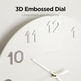 3D Numbers Modern Wall Clock, 12" Silent Non-Ticking Sweep Movement Decorative Battery Operated ...
