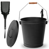 ZenSports Large 5.15Gal Fireplace Ash Bucket with Lid, Coal Shovel ...