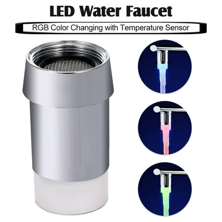 LED Water Light Water Stream RGB Colors Changing Temperature Control ...