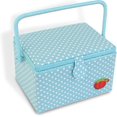 Dritz Large Sewing Basket Kit, Aqua Dots - Walmart.com