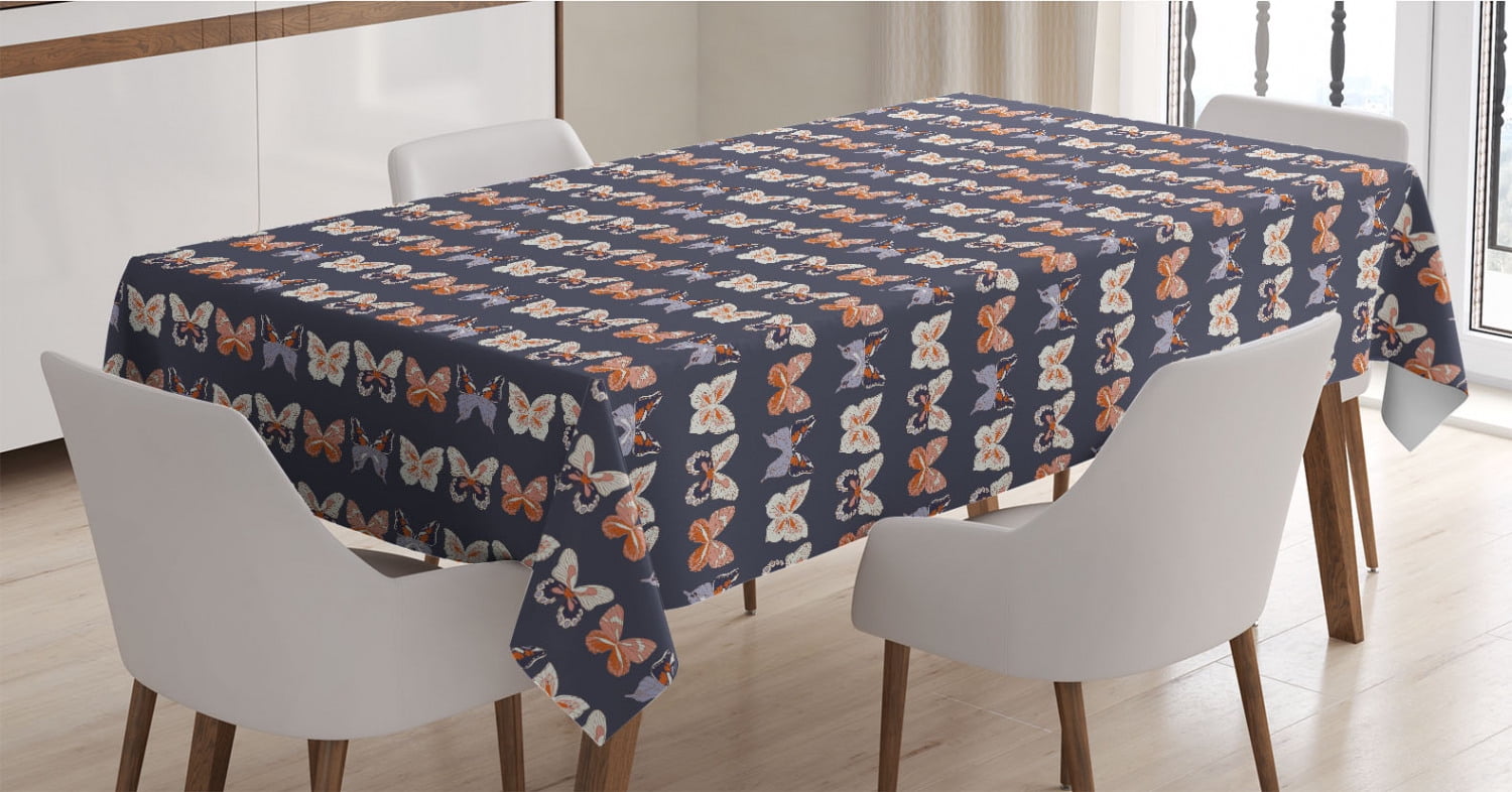 Insects Tablecloth, Illustration of Various Types of Butterflies ...