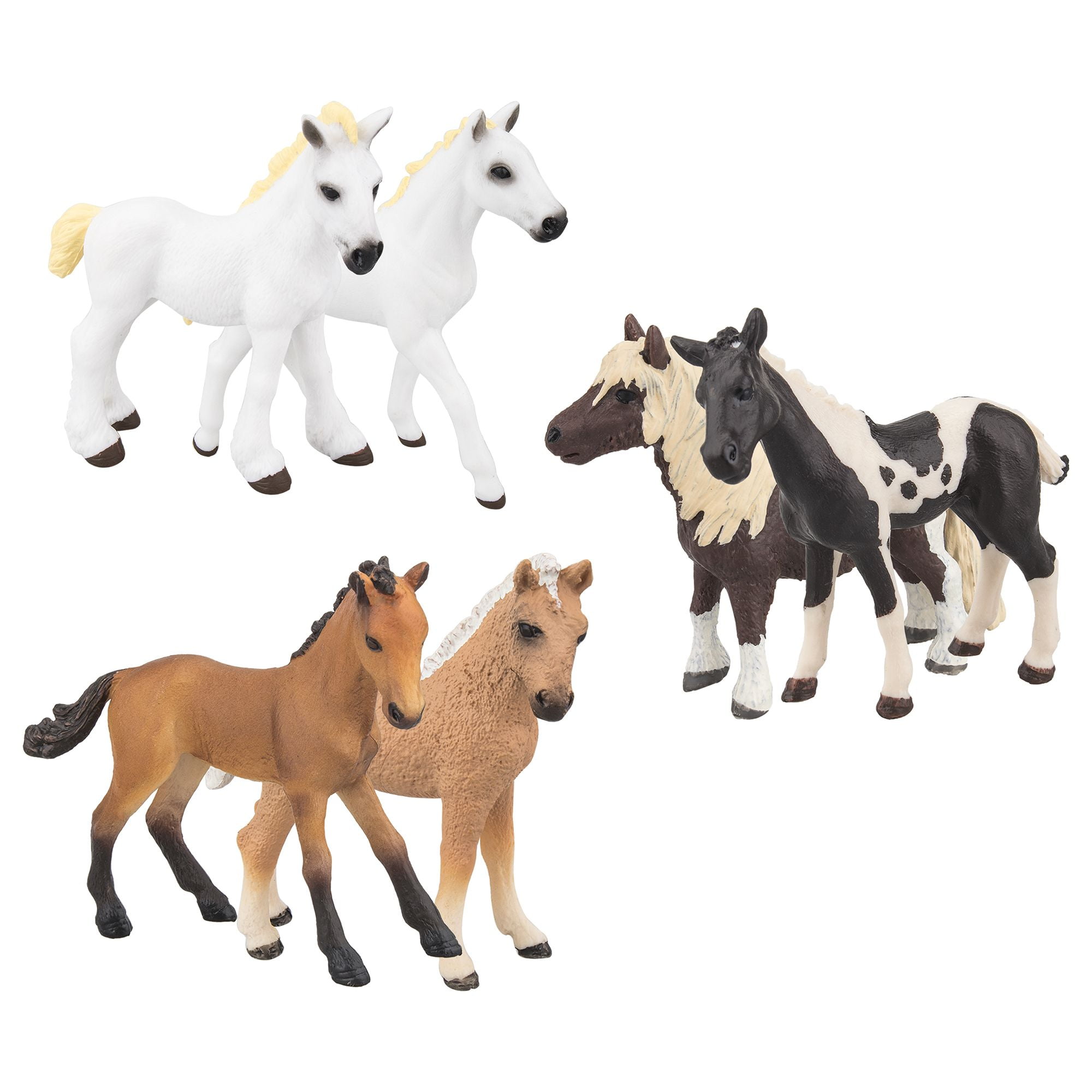 Buy TOYMANY 6PCS 3-4 Realistic Horse Pony Figurines Set, Detailed ...