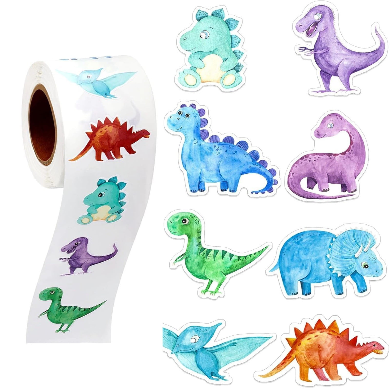 Click here for Fen Dinosaur Stickers 500 Pieces Round Dino Sticke... prices