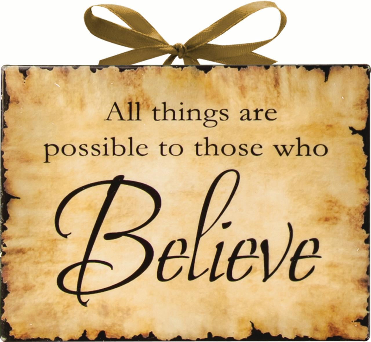 Manual INSPIRATIONAL PLAQUE BELIEVE S/3 - Walmart.com