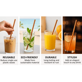 Modern Home 100% Solid Copper Moscow Mule Straws, Handmade in India ...