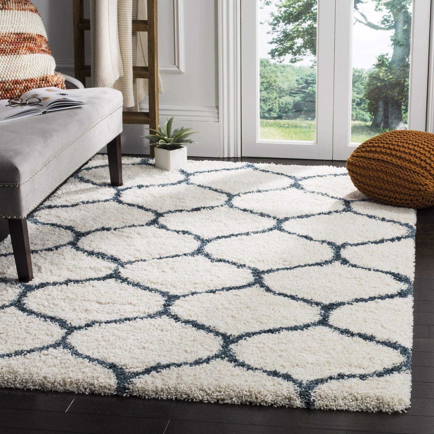 Click here for Safavieh Hudson Arline Geometric Shag Area Rug 3 X... prices