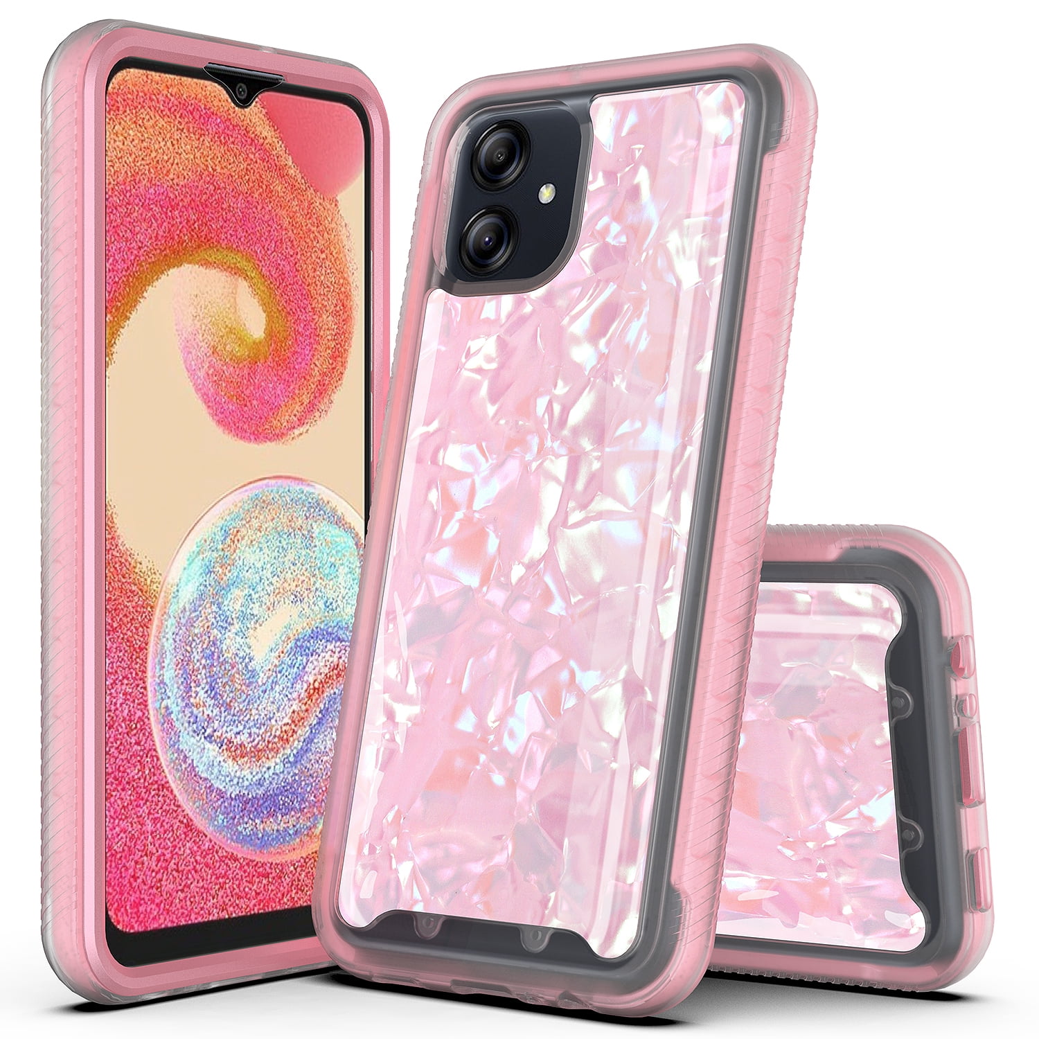 Rosebono Compatible With Samsung Galaxy A04E/A03(NOT For A03S), Hybrid ...