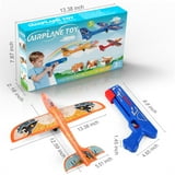 Wupuaait Catapult Airplane Set with Stickers LED Lights and Launcher ...