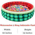 Kiddie Pool, 60" X 15" Watermelon Baby Pool for Outside, Kids Swimming ...