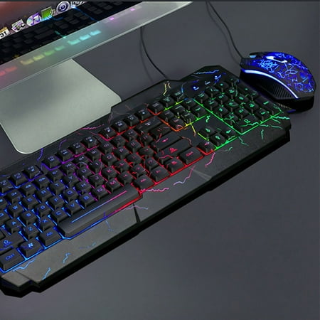 Keyboard Mouse Set Gaming Crack LED Keyboard Mouse Set; Backlight 104 ...