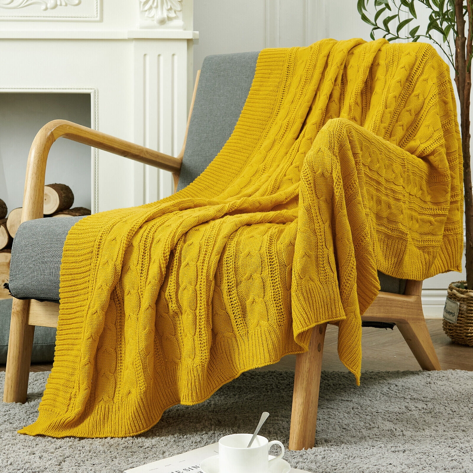 YouLoveIt Knit Throw Blanket 50"x60"/60"x80", Soft Cozy Knit Blanket ...