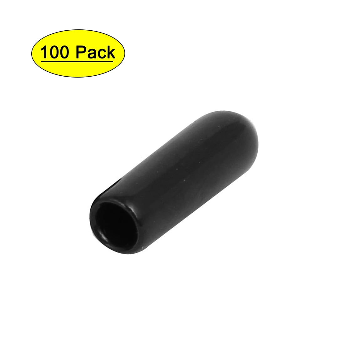 3.5mm Inner Dia Rubber Hose End Cap Screw Thread Protector Cover Black ...