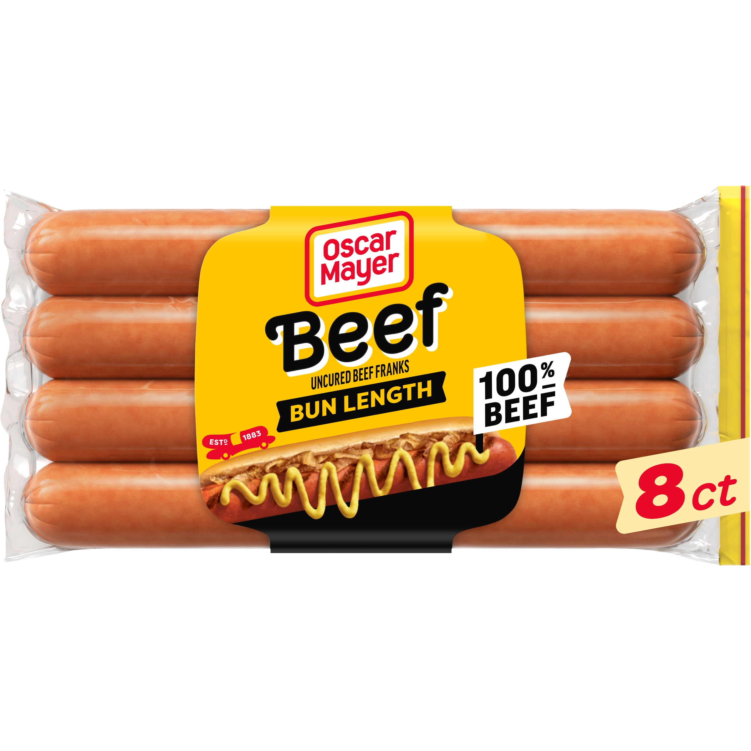 Oscar Mayer Bun Length Franks Hot Dogs, 8 Ct Pack - Walmart.com