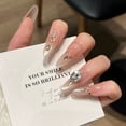 Autumn and winter new pure hand-worn nail temperament medium oval ...
