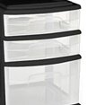 Homz Plastic 5 Clear Drawer Medium Home Storage Container Tower
