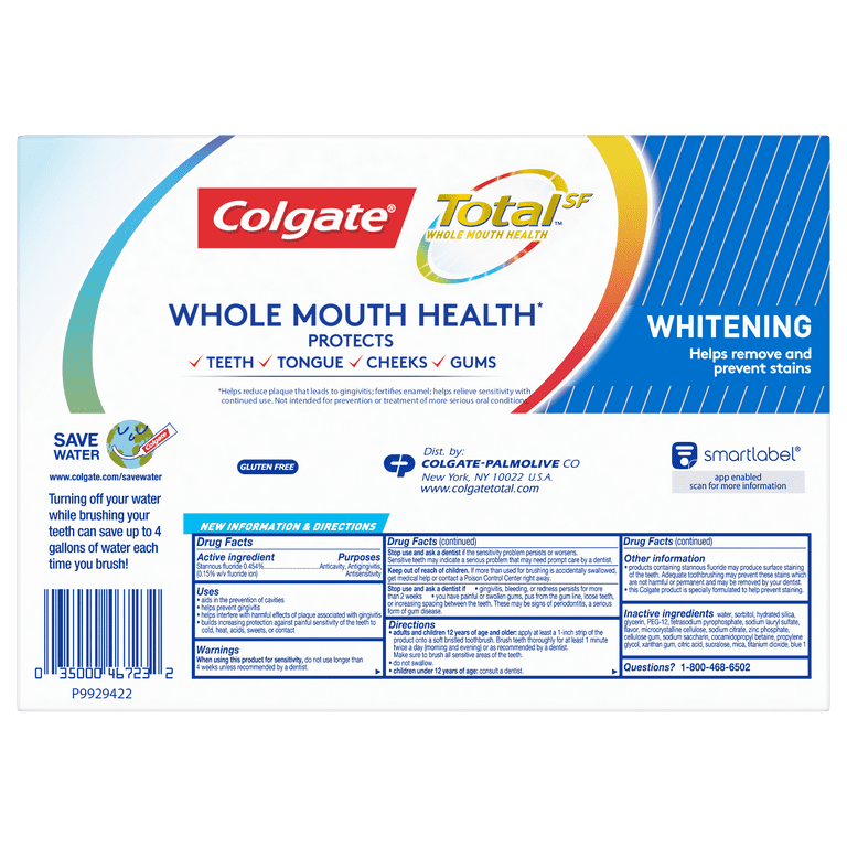 Colgate Toothpaste Label