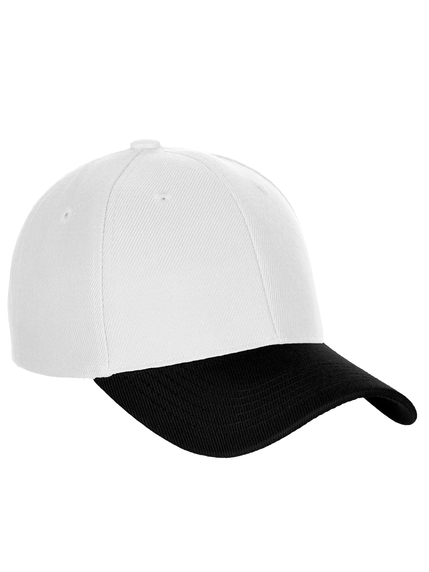 D&I Basic Baseball Cap Adjustable Closure Curved Visor Hat-2 Tone White ...