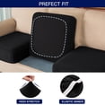 Subrtex Stretchable Grid Texture Slipcover Box Seat Cushion Cover, 2 ...