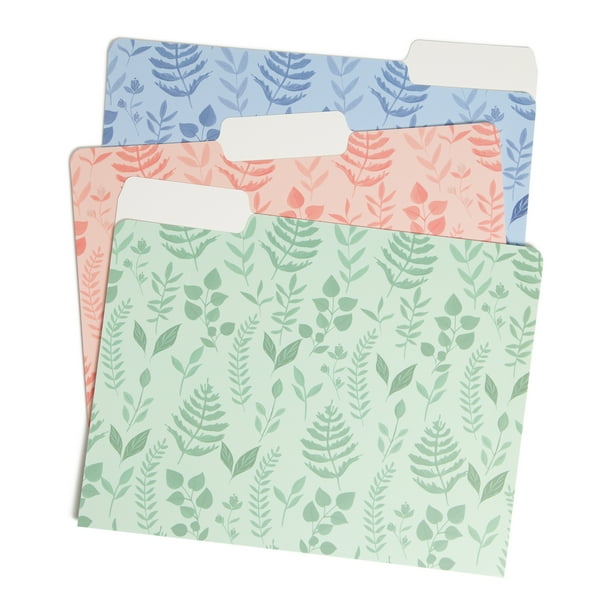 U Brands 6 Count Meadow Flowers File Folders with Tabs, 5658U - Walmart.com